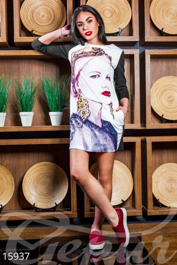 Стильное батальное платье-туника (№ 15937) ♡ Gepur - women clothes store