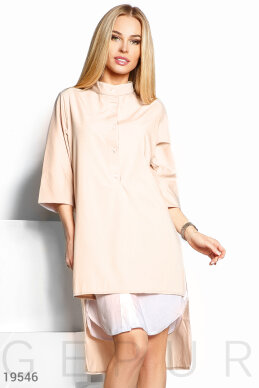 Асимметричное платье-рубашка (арт. 19546) ♡ интернет-магазин Gepur
