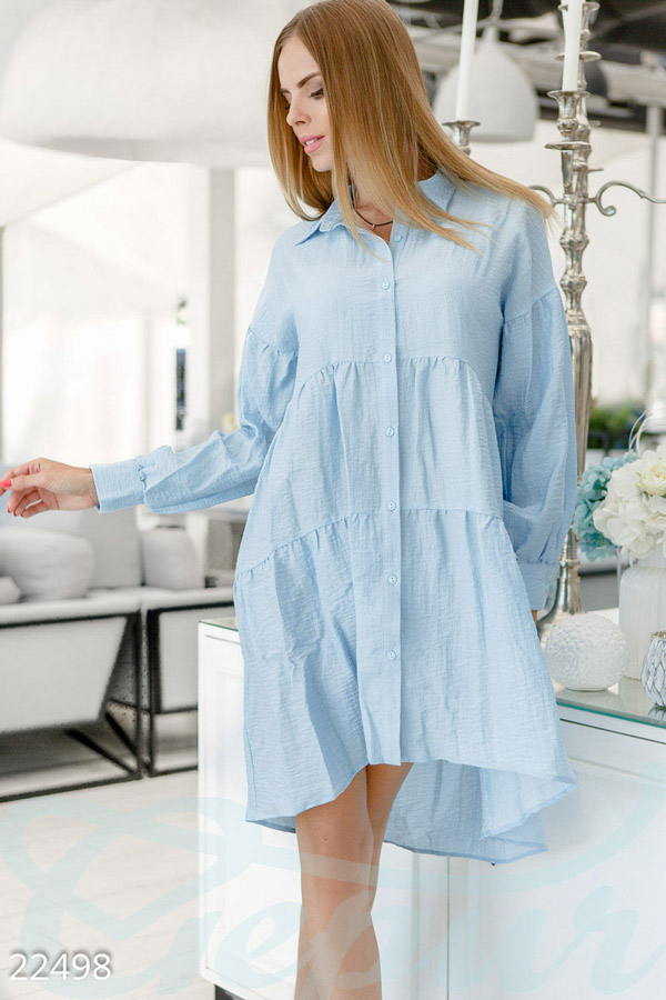 Сатиновое платье-рубашка (арт. 22498) ♡ интернет-магазин Gepur