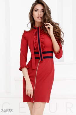 Двухцветное платье молния (№ 24688) ♡ Gepur - women clothes store