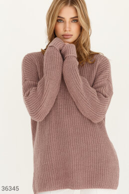 Oversize-джемпер с декоративными отворотами (арт. 36345) ♡ интернет ...