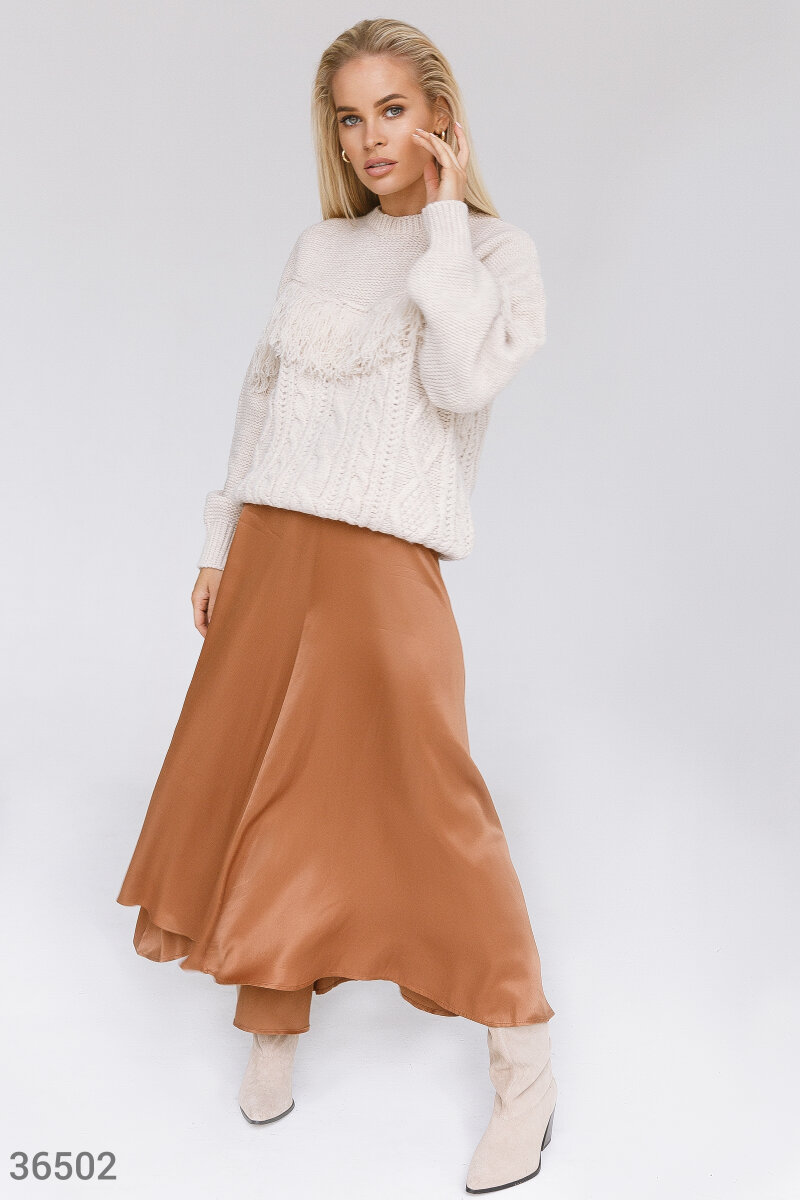 Юбка терракотового цвета (арт. 36502) ♡ интернет-магазин Gepur