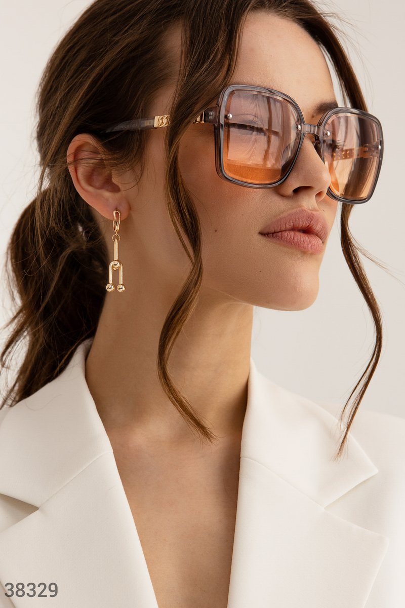 Оригинальные серьги-цепи (арт. 38329) ♡ интернет-магазин Gepur