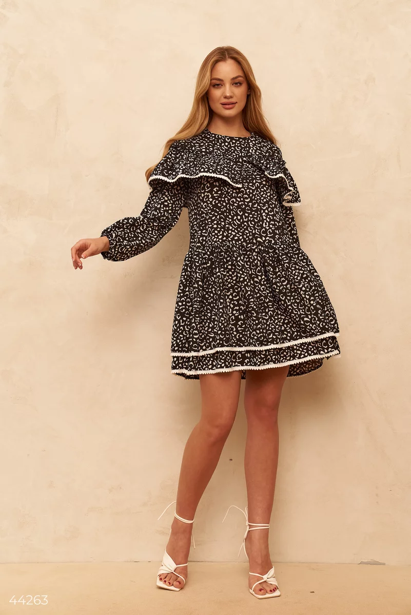 Короткое платье с воланами (арт. 44263) ♡ интернет-магазин Gepur