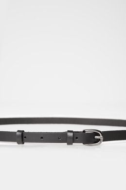 Thin black belt made of genuine leather (№ 45453) ♡ Gepur - women ...