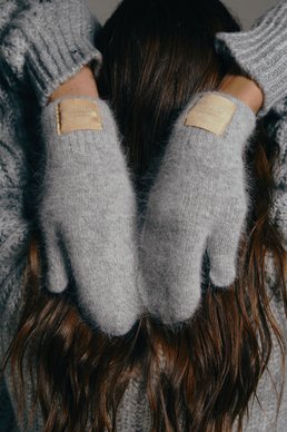 Warm angora gloves (№ 45470) ♡ Gepur - women clothes store