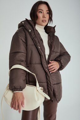 Warm jacket with hood (№ 45665) ♡ Gepur - women clothes store