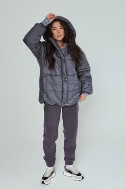 Jacket with detachable hood (№ 45667) ♡ Gepur - women clothes store